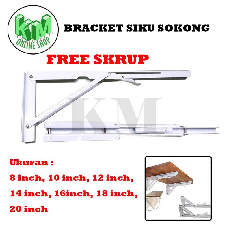 Engsel Ambalan Lipat / Siku Rak Lipat / Braket Siku Rak Lipat (1 Set ...