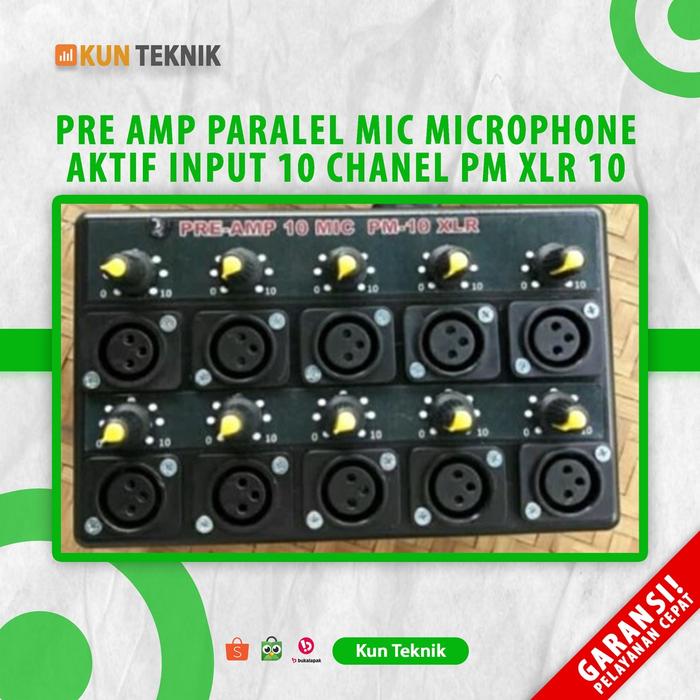 Jual PRE AMP PARALEL MIC AKTIF 10 IN 1 XLR PM-XLR 10 - Kab. Bogor - Kun ...