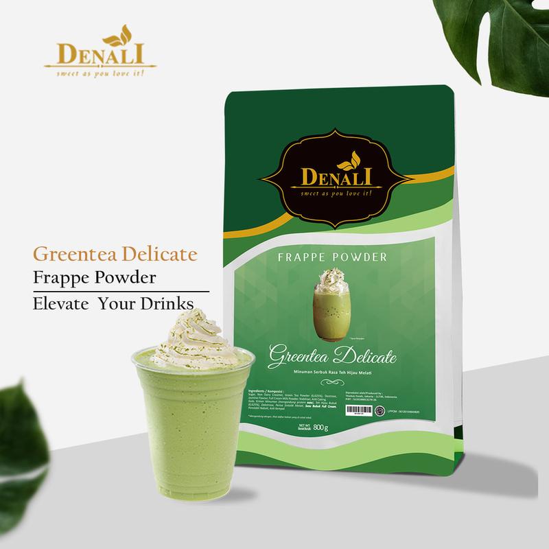 Denali Greentea Delicate Frappe Powder 800 Gram - 01 Rasa Green Tea ...