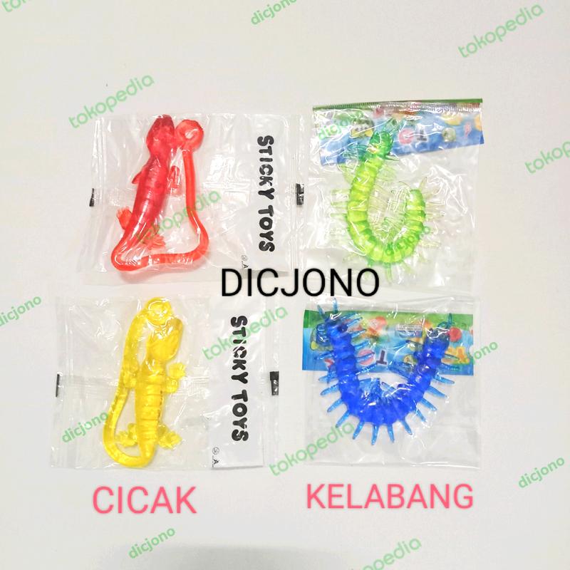 Mainan Sticky Cicak & Kelabang / Sticky Toys Tempel - Shop | Tokopedia