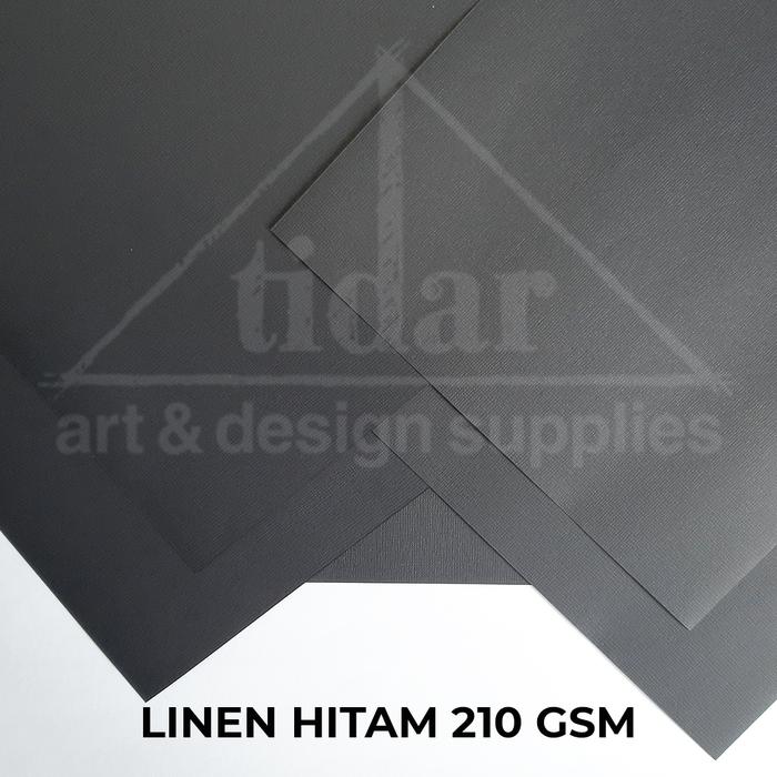 Jual Kertas Linen Hitam 210 gsm - Karton Tekstur Tebal Cover - 30 x 42 ...