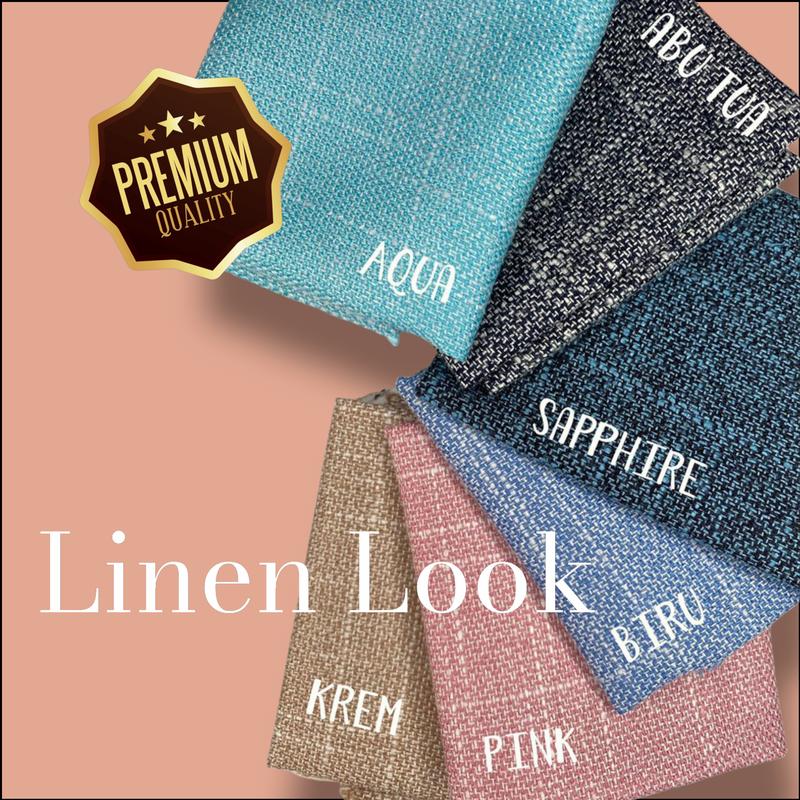 0.5 Meter Kain Linen Look/ Linen Burbery/Linen Luciana Merah berbagai ...