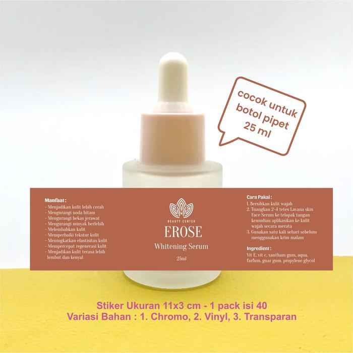Jual Stiker Label Botol Pipet 25 ml - Vinyl - Kab. Banyumas - Kreatifdp ...