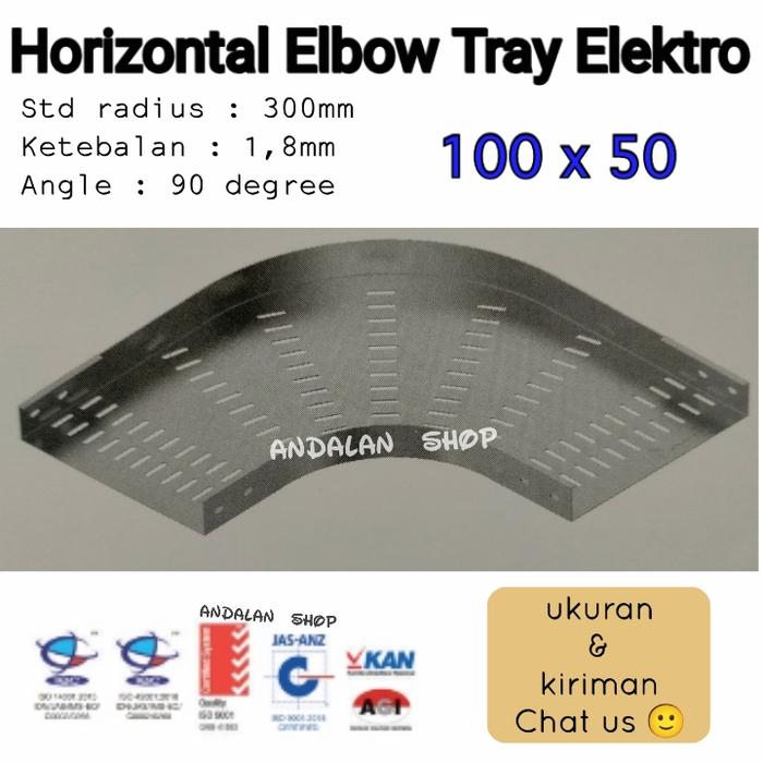 Jual Elbow Tray 100 x 50/ elbow tray 100x 50/elbow kabel - cover e ...