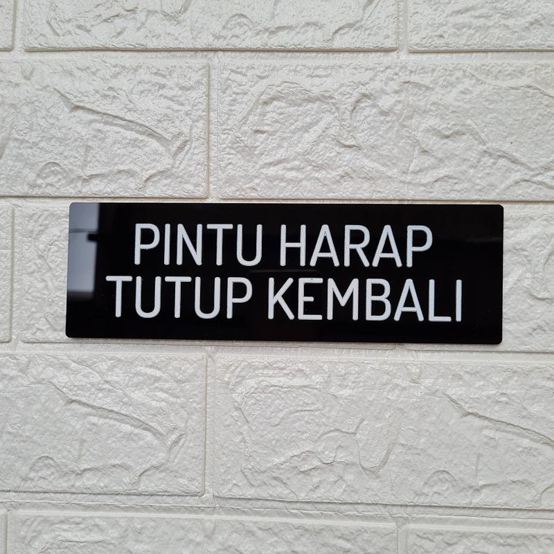 Pintu Harap Tutup Kembali Acrylic Sign Akrilik Signage Dekorasi - Shop ...