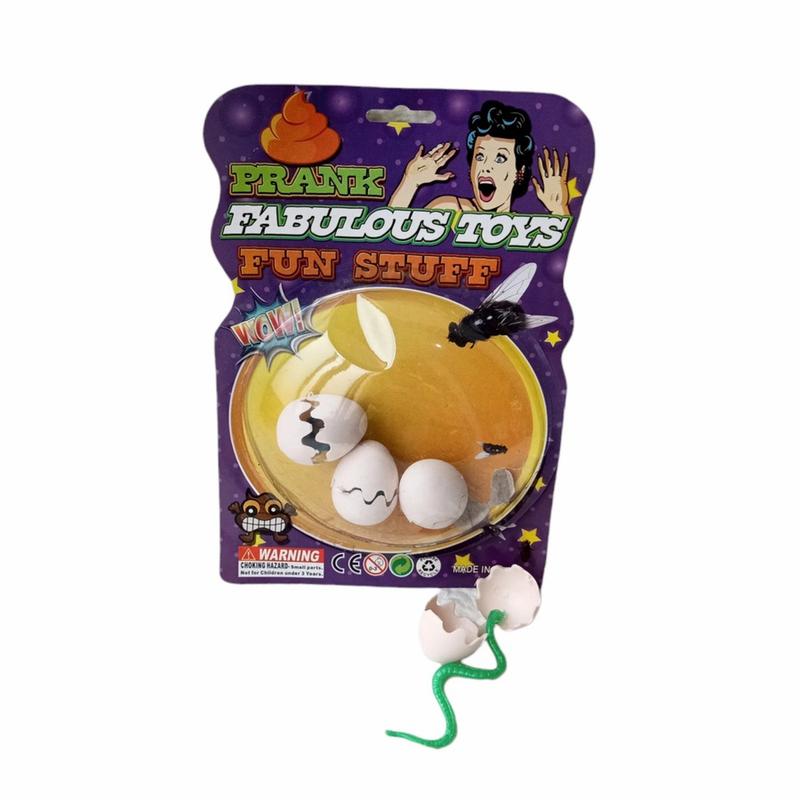 Mainan Ular Prank Toy Toys Telur Ular 4pcs Telur Dibuka Isi Ular Karet ...