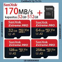 Jual Micro Sd Card Sandisk Extreme PRO 32/64/128/256GB Memory Card ...