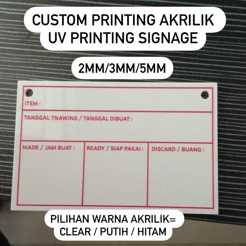 Custom Printing Akrilik / Printing Signage Logo Perusahaan Toko - Shop ...