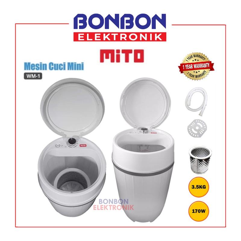 MITO Mesin Cuci Mini Portable WM1 / MITOCHIBA WM-1 3.5KG - Shop | Tokopedia
