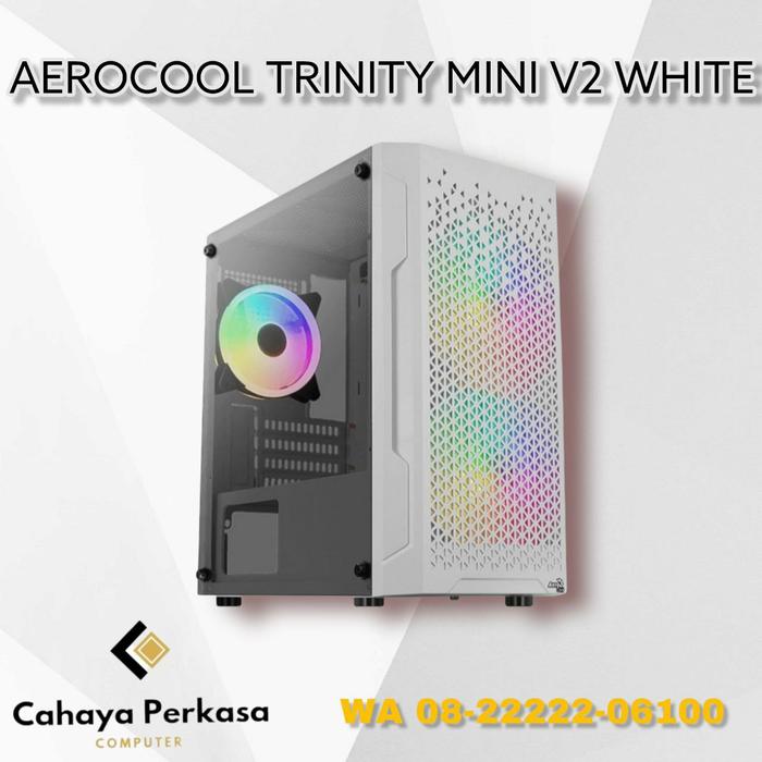 Jual Casing PC | Aerocool Trinity Mini V2 - White - FREE 3 Fan RGB ...