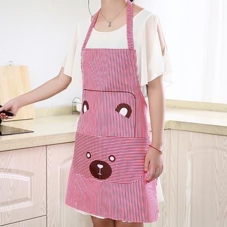 Apron Bear Garis / Celemek Dapur Beruang / Celemek Masak / Apron - Shop ...