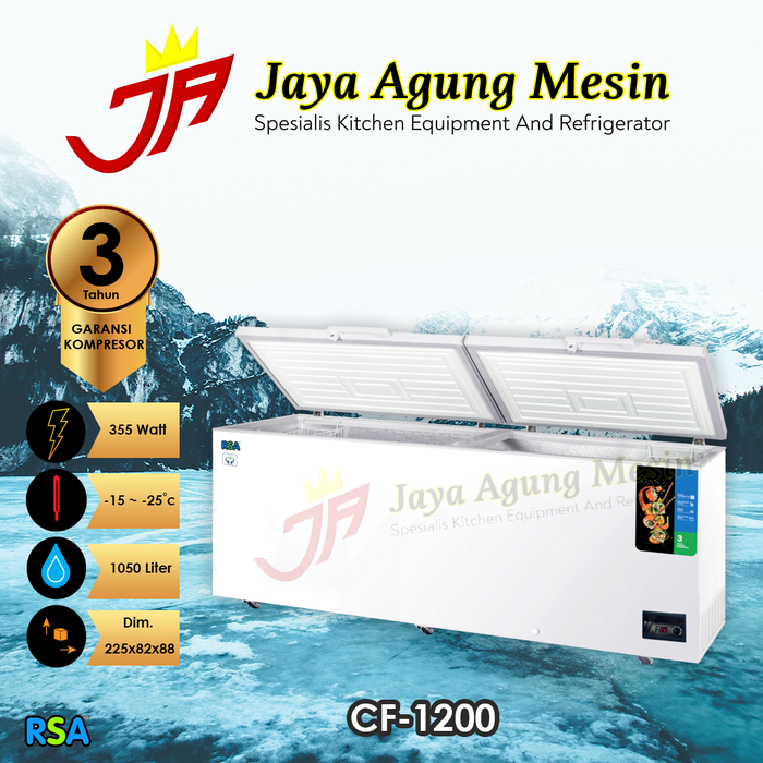 Jual RSA CHEST FREEZER CF-1200 Freezer Box tipe CF 1200 PUTIH - Kota ...
