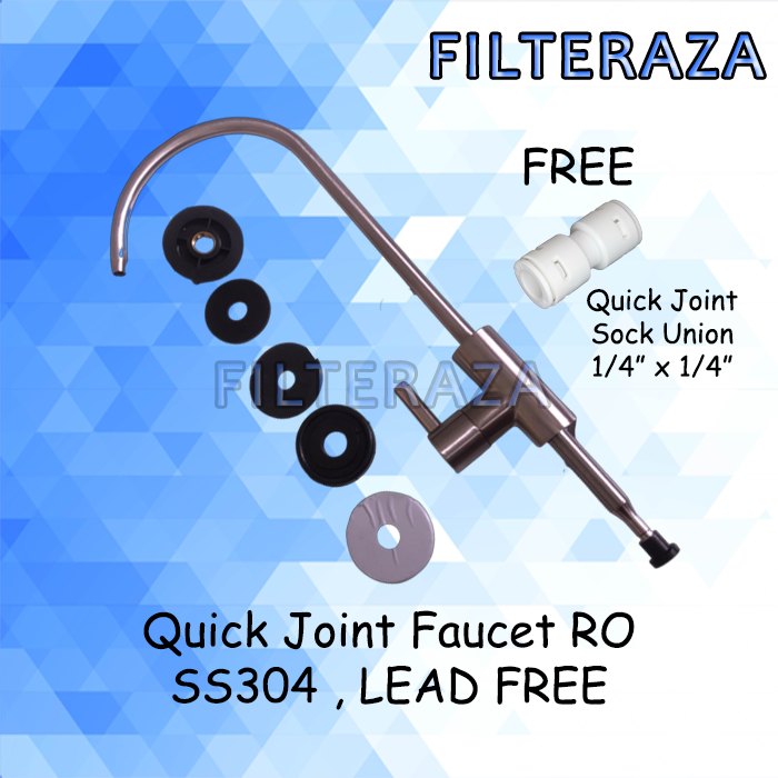 Jual Keran Angsa Faucet Reverse Osmosis RO 1/4" Stainless Steel 304 ...