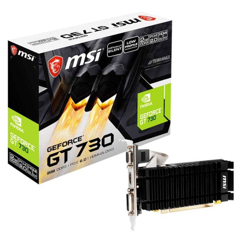 MSI GEFORCE GT 730 BLACK PCB 2048MB 2GB DDR3 64BIT N730K 2GD3H/LPV1 ...
