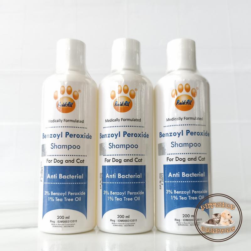 Raid All Benzoyl Peroxide Shampoo For Dog & Cat u/ Anti Bakteri 200 ml ...