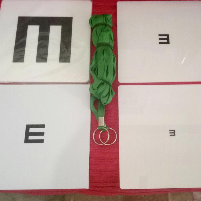 Jual E Card tumbling(Acrylic), Tali Pengukur, Snellen Chart, E Chart ...