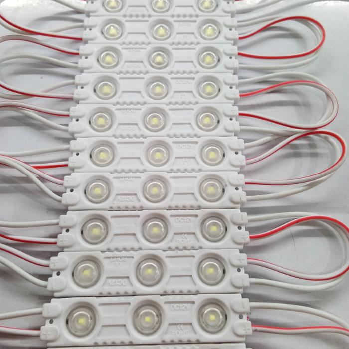 Jual lampu led modul 3 mata DC 12Volt led modul 3 mata warna putih ...