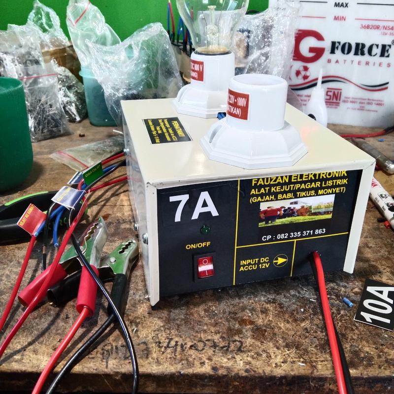 kejut setrum babi,tikus dan monyet pagar listrik 7 amper pakai timer ...