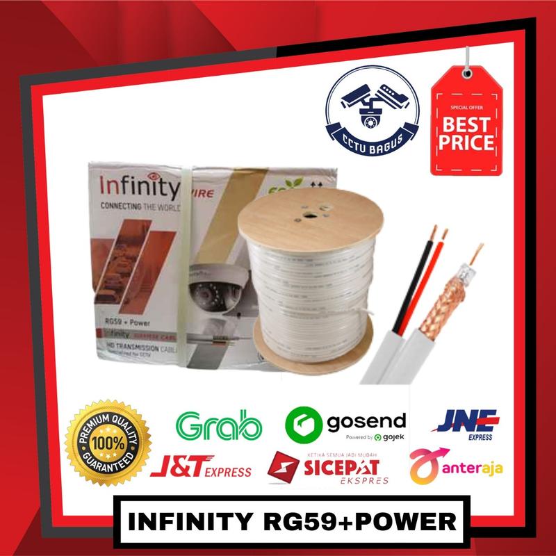 KABEL CCTV INFINITY RG59 + POWER / METER - Shop | Tokopedia