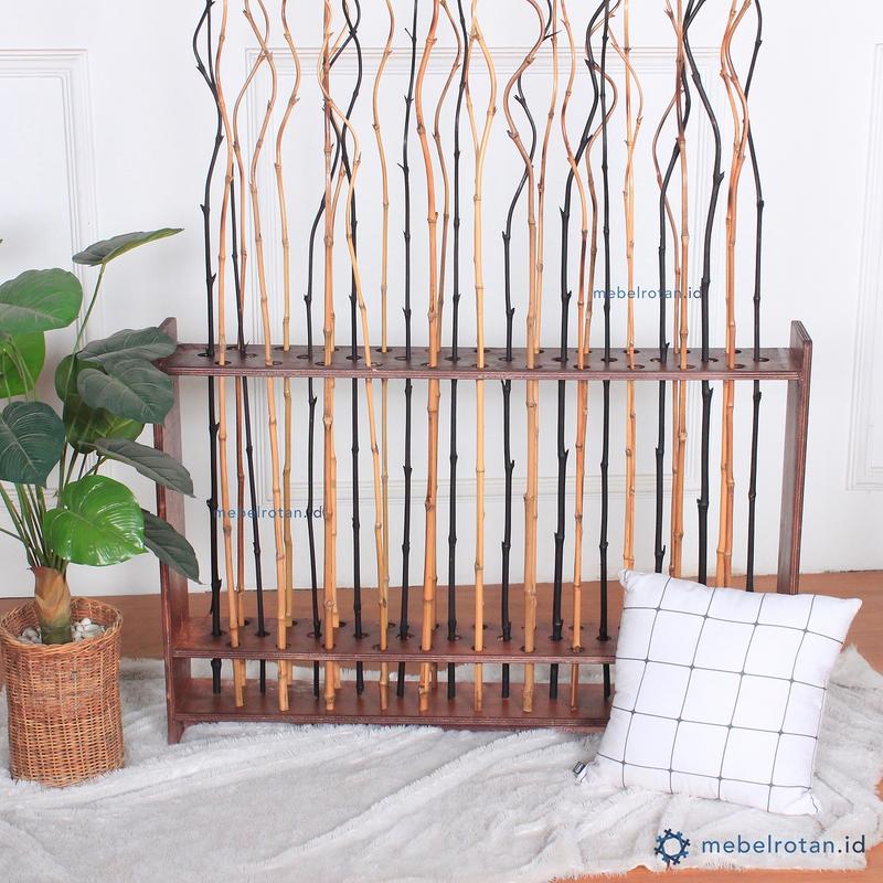 Penyekat Partisi Ruangan Ranting Bambu | Sekat Dekorasi Minimalis ...