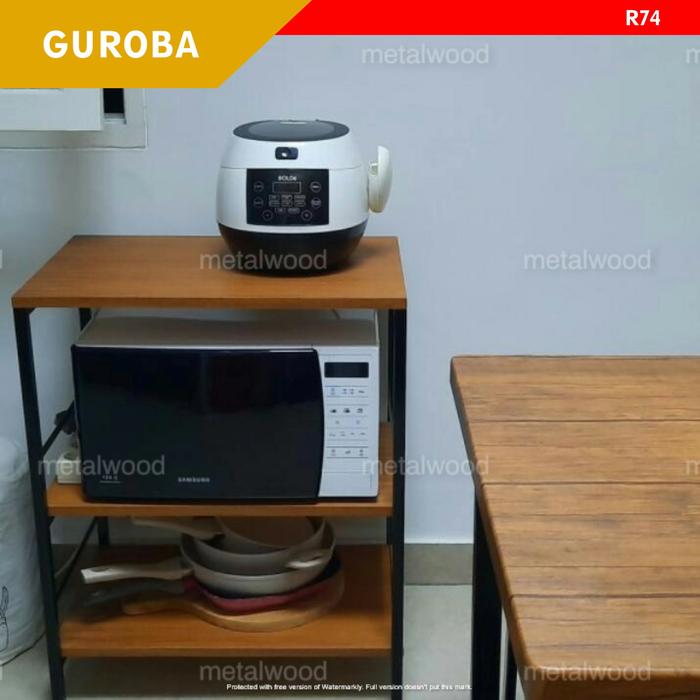 Jual meja dapur/Rak microwave/ Meja susun - Putih, Motif -1 - Kab ...