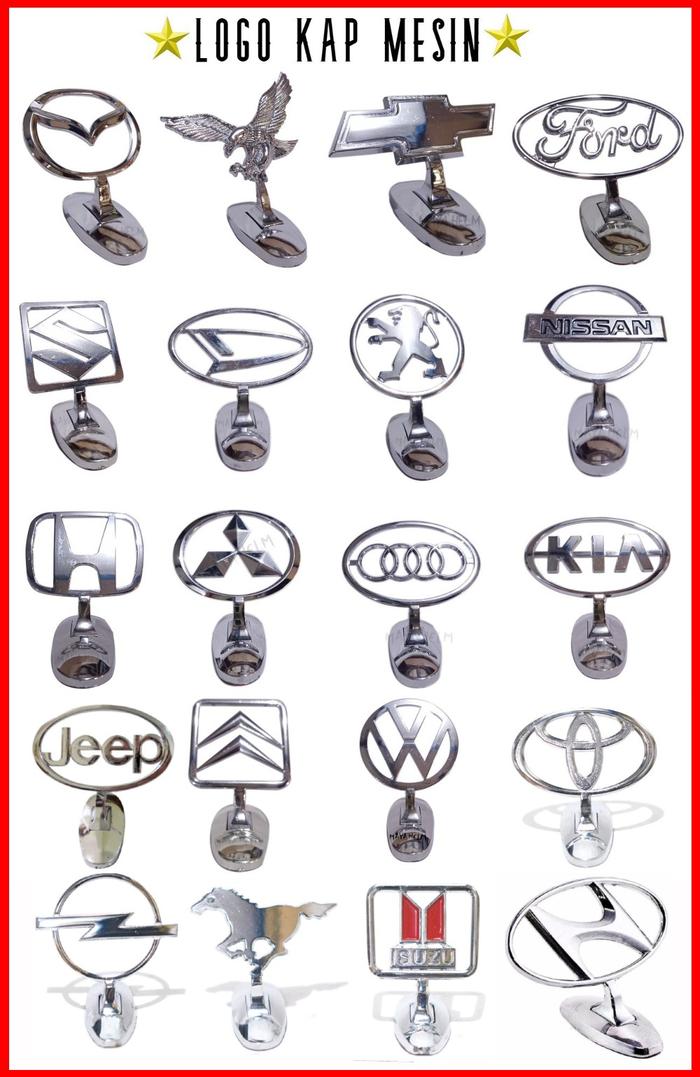 Jual Emblem Logo Kap Cap Mesin Mobil Berdiri bahan alpaka anti karat ...