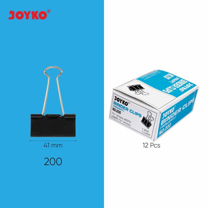 Jual klip kertas besar binder clip bc penjepit 200 - 12 kotak - Kab ...