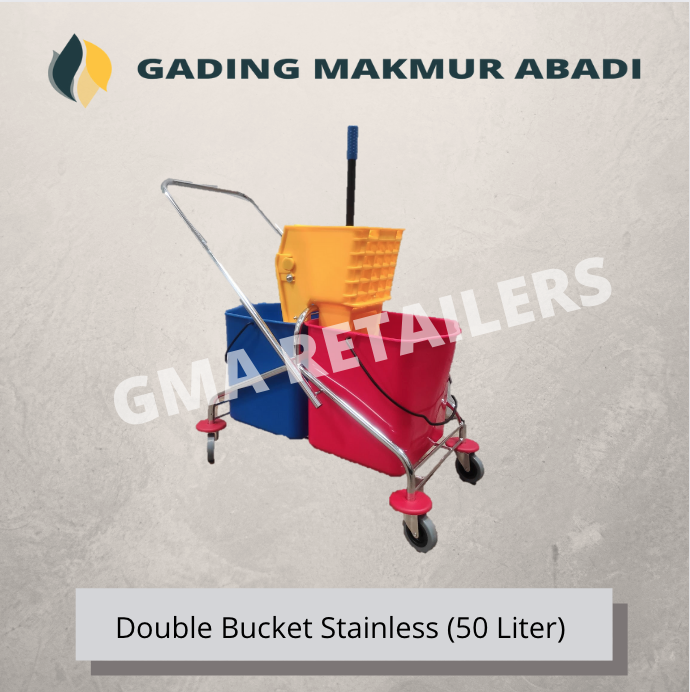 Jual Double Bucket Wringler Stainless / Ember Air Roda (46 Liter ...