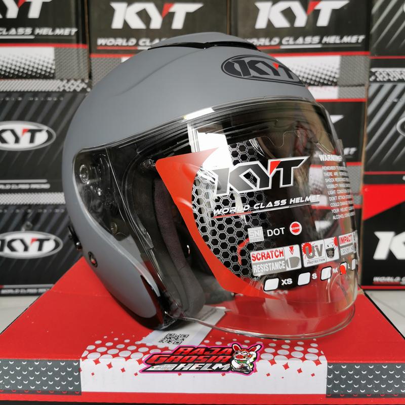 HELM KYT KYOTO GREY DOFF ORIGINAL KYT KYOTO MATT GORILA GREY - Shop ...