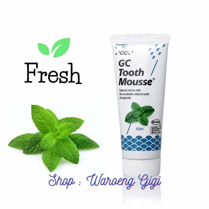 Jual GC Tooth Mousse GC Toothmousse Reguler Tanpa Fluoride Rasa Mint ...