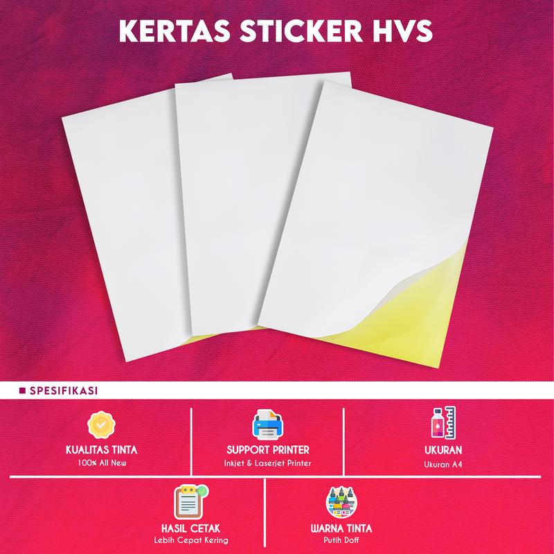 Kertas Sticker HVS Matte Stiker Bontax Doff Camel Ori A4 Laser - Shop ...