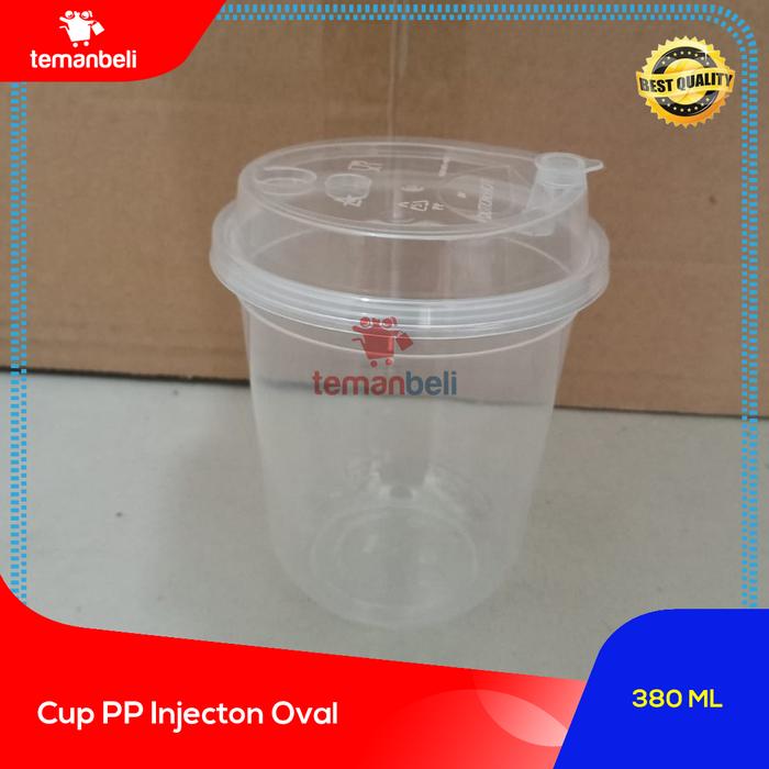 Jual Gelas Plastik Cup PP Injection OVAL Tutup Bening - BENING ...