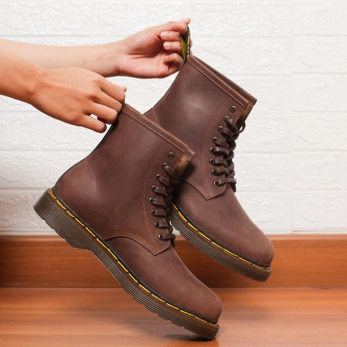 Jual sepatu boot pria wanita couple kulit sapi asli Boston Exodus ...