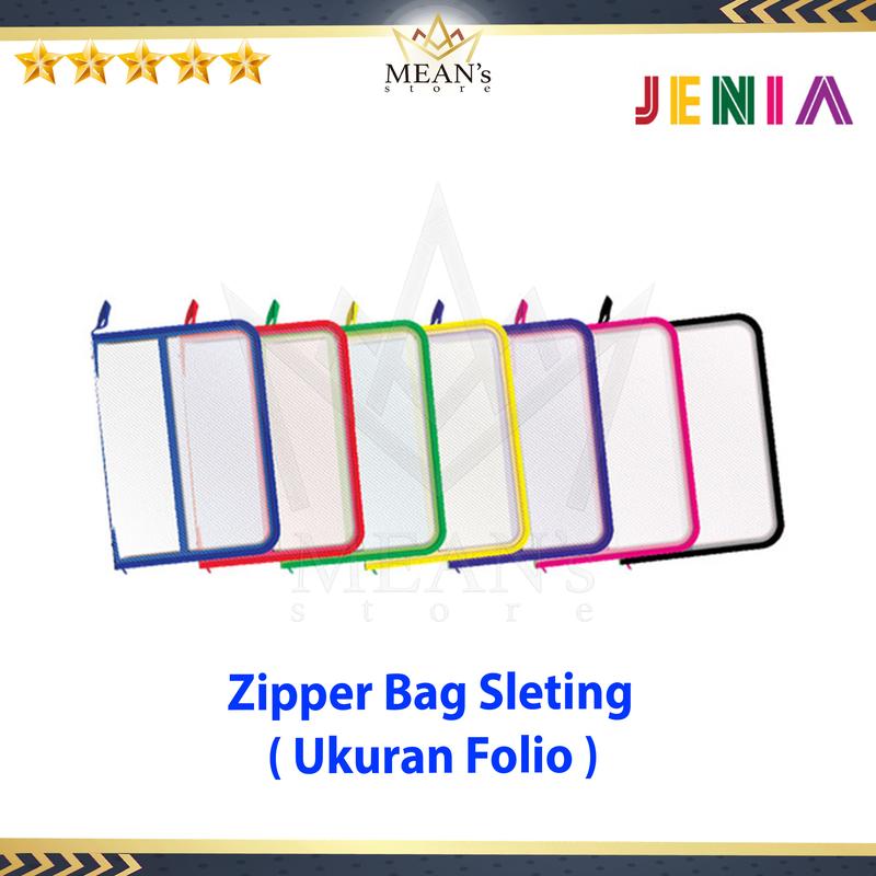 Map Plastik Sleting Folio / Tas Jaring Resleting / Zipper Ba - Shop ...
