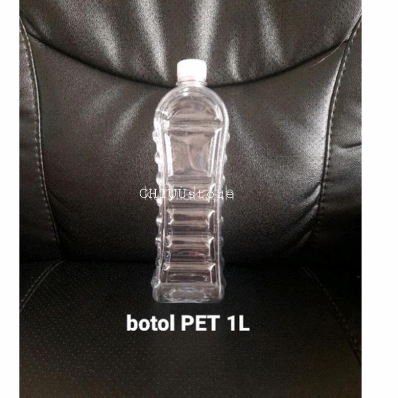 Botol Plastik PET 1 liter HF tutup putih - Shop | Tokopedia