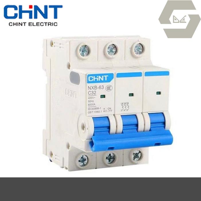 Jual MCB 3P 3 Phase 3 Pole [ 6A 10A 16A 20A 25A 32A 40A ] 6kA CHINT NXB ...