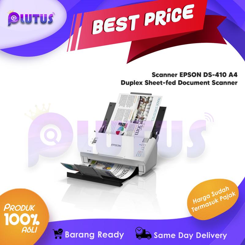 Scanner Epson WorkForce DS-410 A4 Duplex Sheet-fed Document DS410 ...