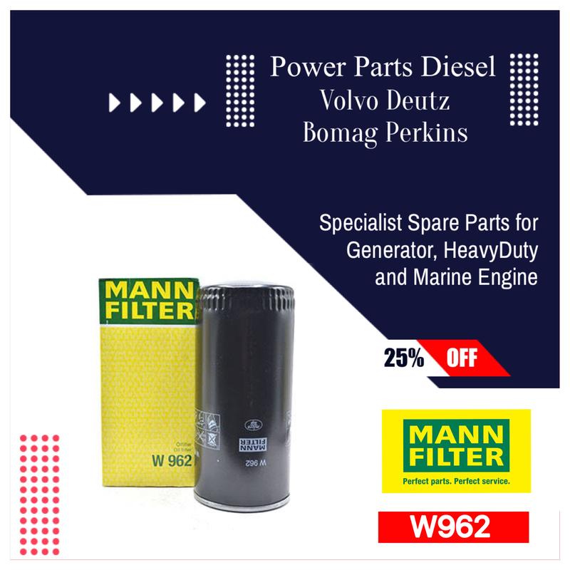 W962 OIL FILTER - MANN FILTER ASLI 05710640 3831236 550131-64500 - Shop | Tokopedia