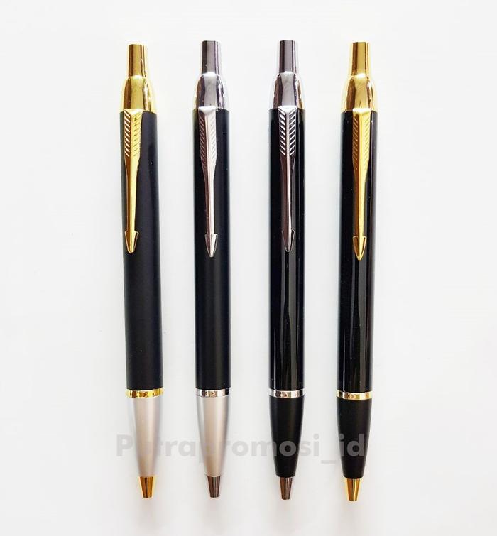 Jual Pulpen Metal Model Parker Bisa Custom Grafir Laser - Silver ...