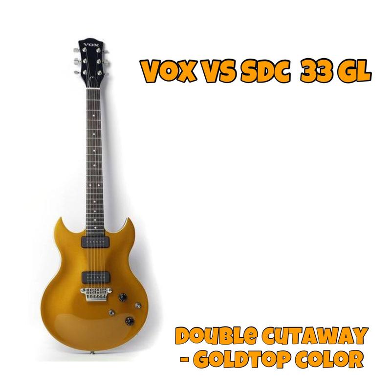 VOX GUITAR VS SDC 33 GL - DOUBLE CUTAWAY - GOLD TOP COLOR - PACK KAYU ...