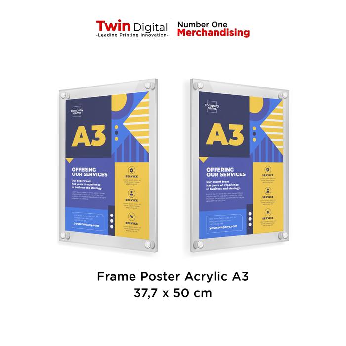Jual Frame Akrilik Display Poster Akrilik A3 - Poster Acrylic A3 ...
