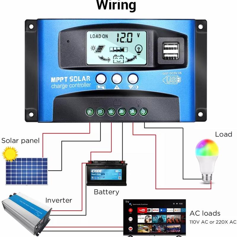 MPPT 100A sollar charger controller scc solar panel surya plts - Shop ...