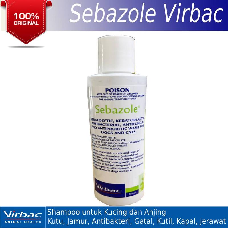 Sebazole Shampoo Virbac~ Kutu & Jamur Kucing Anjing REPACK 2 - Shop ...