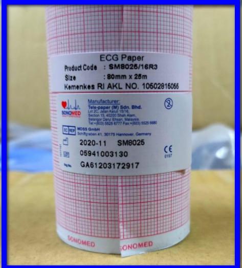 Jual Kertas EKG ecg Paper 80mm x 20m utk Ecg R3/Vitech/Elitech/dll ...