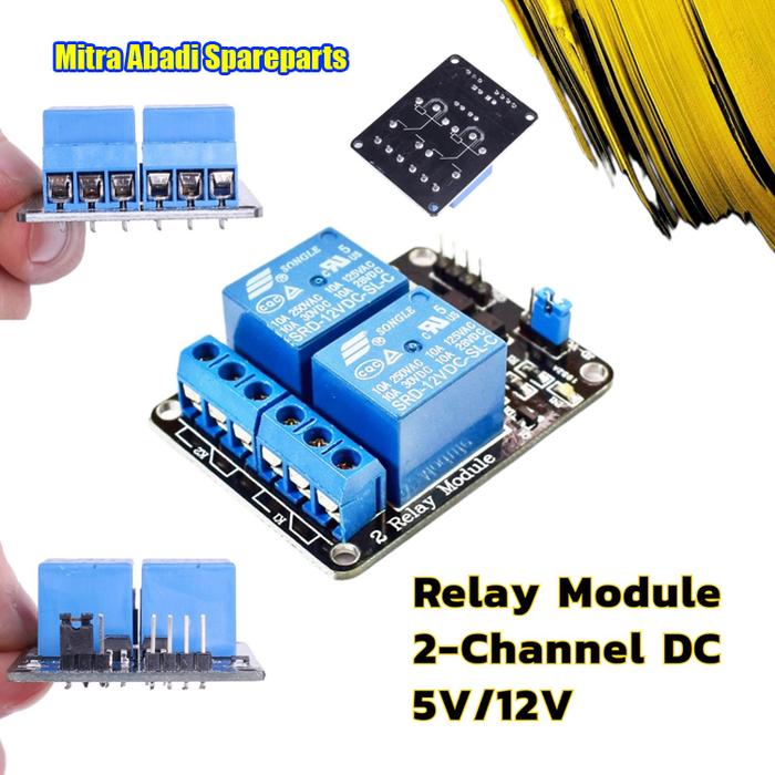 Jual RELAY MODULE 2 CHANNEL DC 5V / 12 V untuk Arduino Raspberry Pi ...