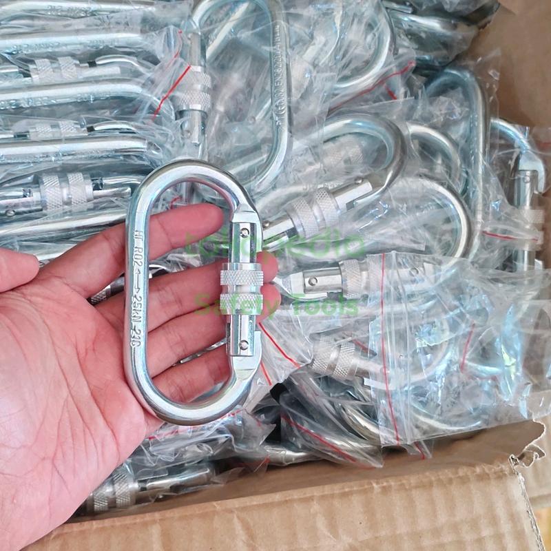 Carabiner Baja Oval Steel Screw 25 Kn - Shop | Tokopedia