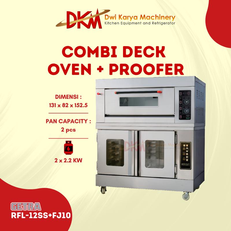 Combi Deck Oven + Proofer Getra RFL-12SS+FJ10/Oven Combinasi Proofer ...