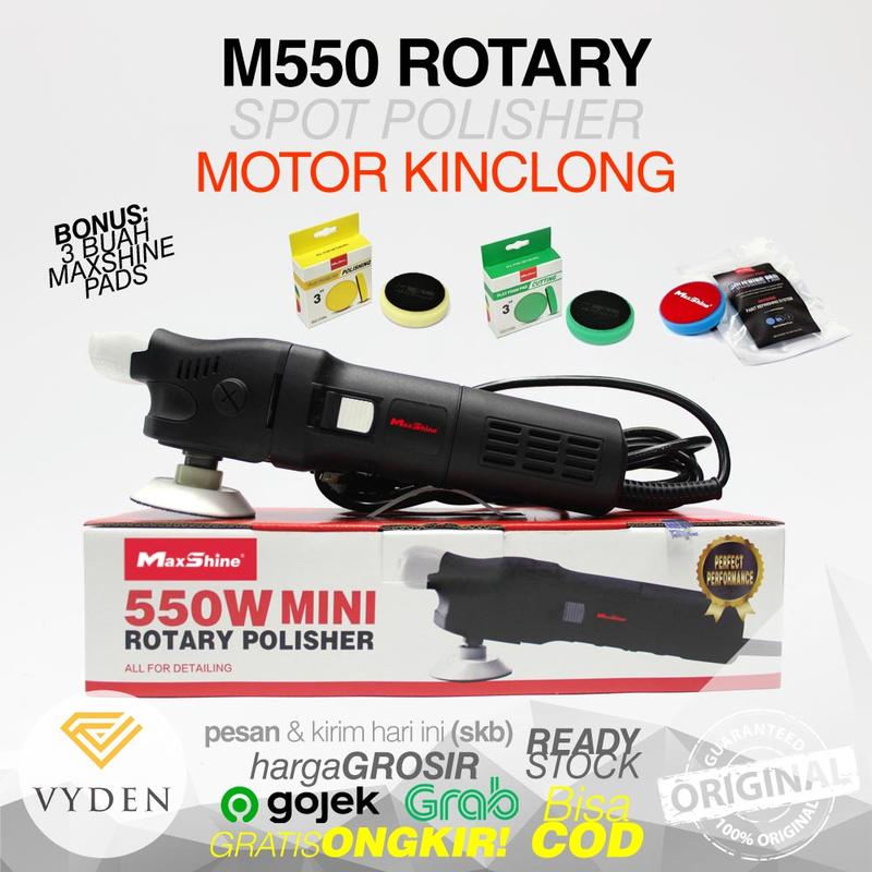 Mesin Poles Mini Rotary Polisher MaxShine M550 Spot Mobil Motor MURAH ...