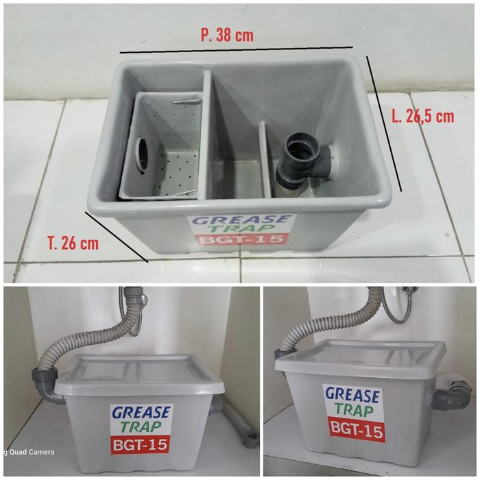 Promo Grease Trap Portable BGT 15 Liter Bahan Fiberglass Dimensi ...