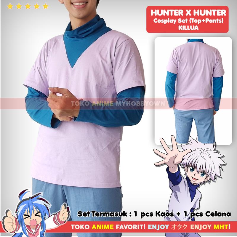 Kostum Anime Set Kaos Celana Hunter X Hunter Killua Zoldyck Cosplay ...
